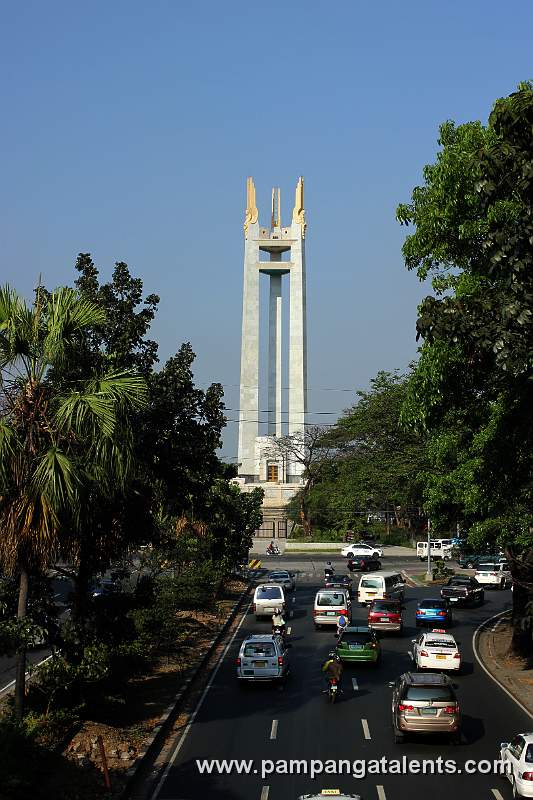 Angel sculptures in Quezon Memorial Monument representing the Luzon ...